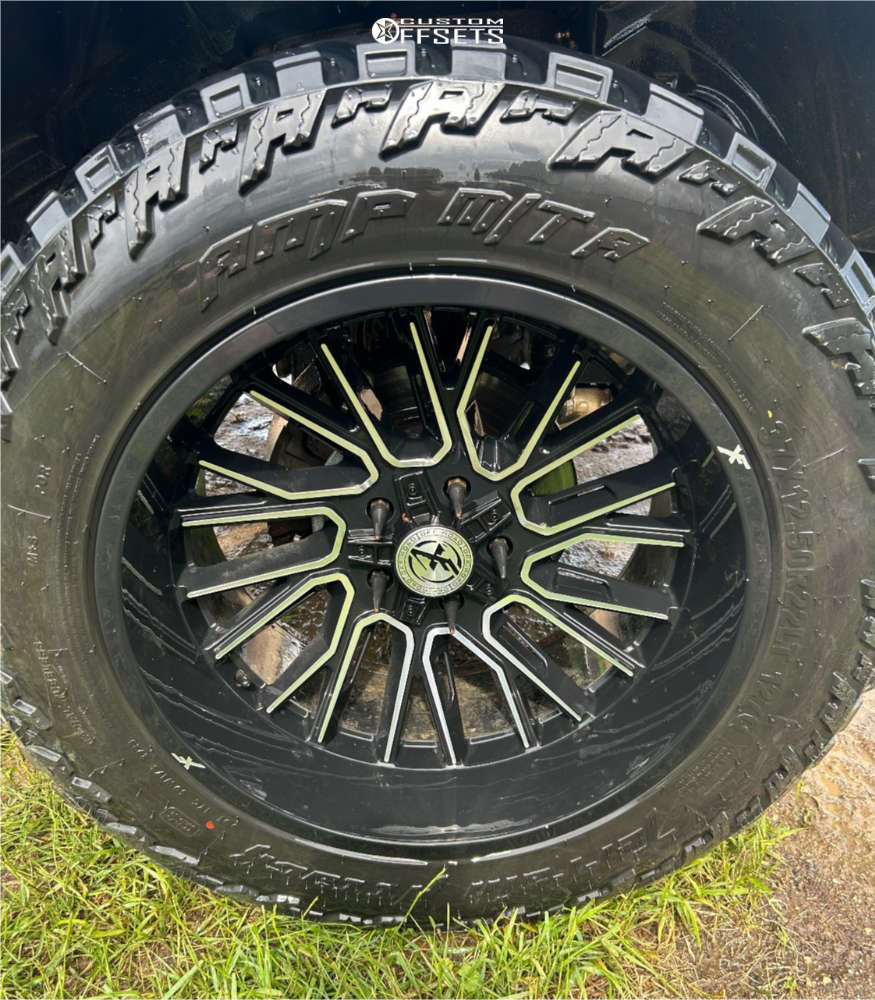 2016 Ram 1500 with 22x12 -44 XF Offroad Xf-230 and 37/12.5R22 AMP Mud ...