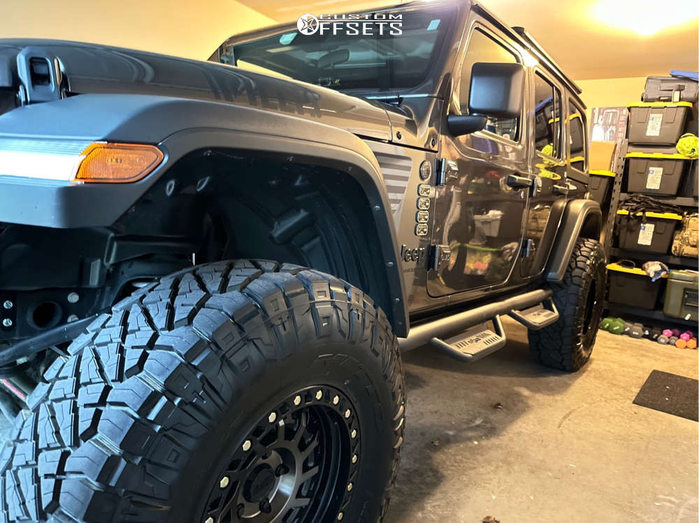 2024 Jeep Wrangler with 17x9 -18 Black Rhino Shredder and 37/12.5R17 ...