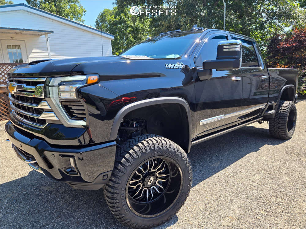 2024 Chevrolet Silverado 2500 HD with 22x12 -51 Vision Riot and 35/13 ...
