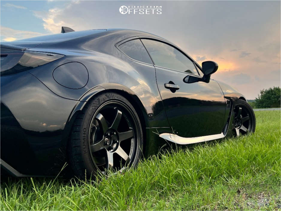 2022 Toyota GR86 with 18x9.5 40 Volk Te37 Saga Sl and 255/35R18 Kumho Ecsta Ps91 and Coilovers ...