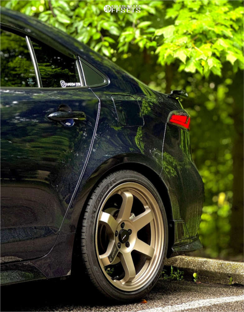 2023 Toyota Corolla with 18x8.5 35 AVID1 AV6 and 225/40R18 Lexani Lxuhp ...