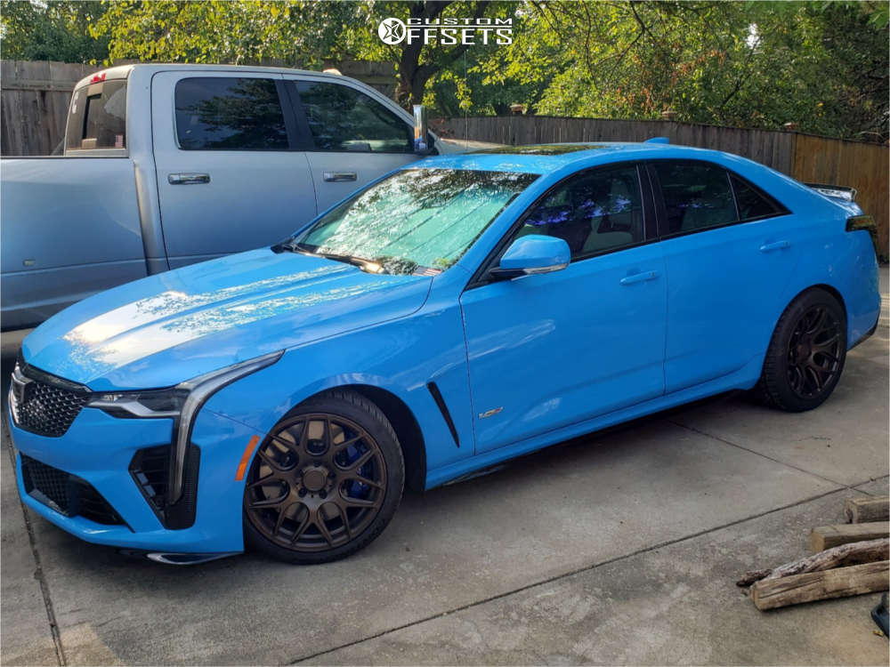 2023 Cadillac CT4 with 18x8.5 20 MRR Fs01 and 255/35R18 Continental ...