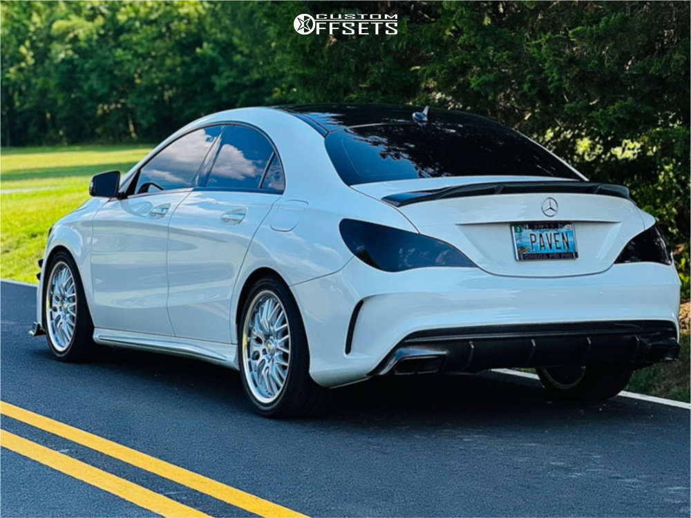 2017 Mercedes-Benz CLA250 with 18x8 45 Voxx Masi and 235/40R18 Nitto ...