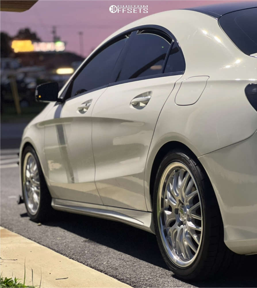 2017 Mercedes-Benz CLA250 with 18x8 45 Voxx Masi and 235/40R18 Nitto ...