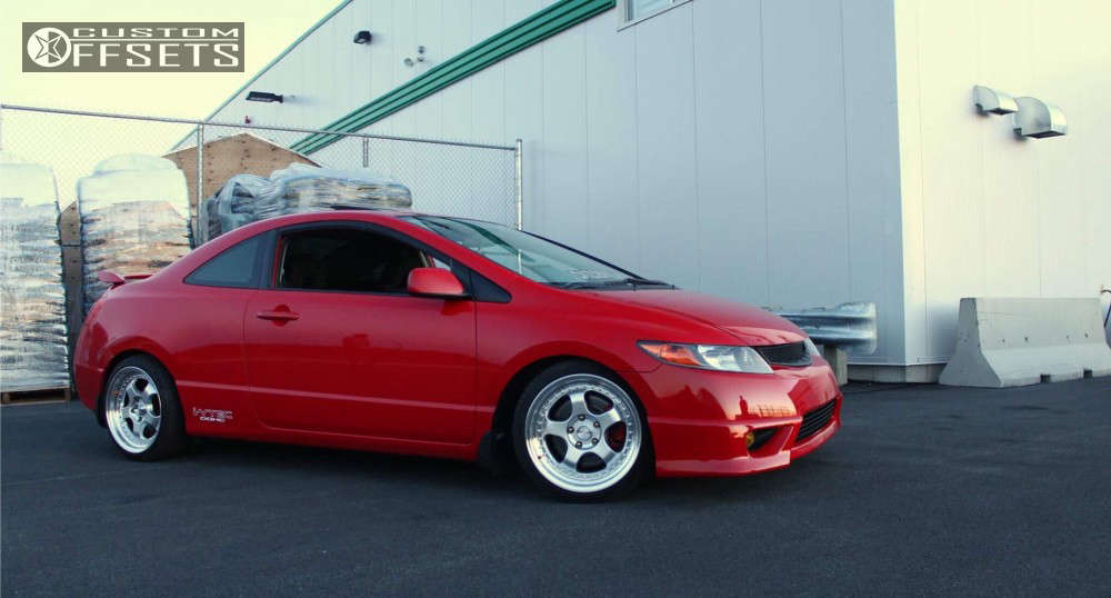 2008 Honda Civic with 17x8.5 30 ESR Sr06 and 215/40R17 Jinyu and ...