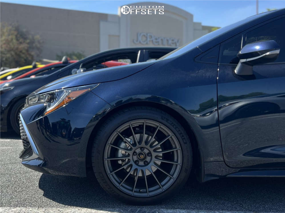 2022 Toyota Corolla with 18x8.5 42 Enkei Rs05-rr and 245/40R18 Michelin ...