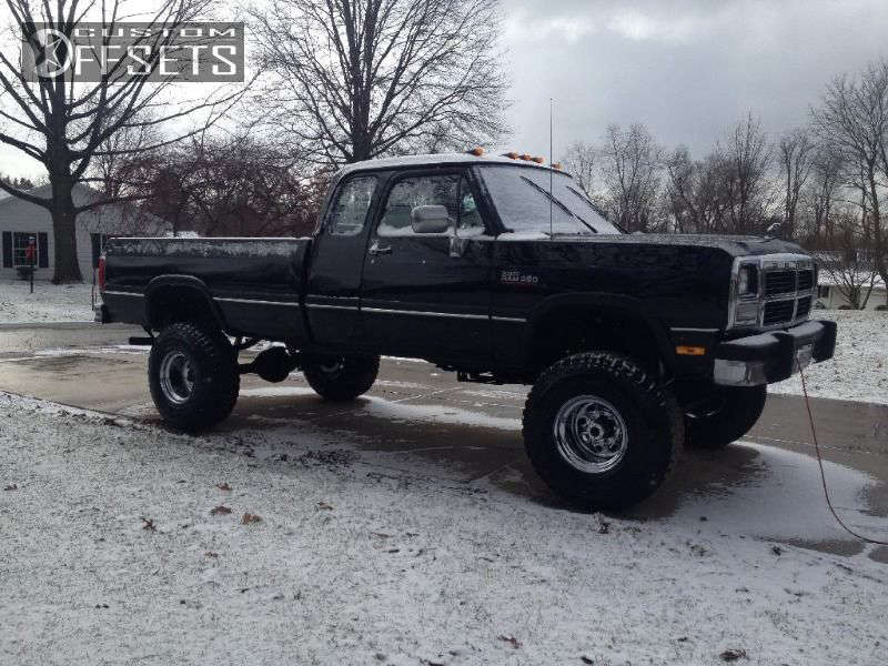 1992 Dodge D250 with 16.5x12 -76.2 Bart Wheels Super Trucker and 37/12 ...
