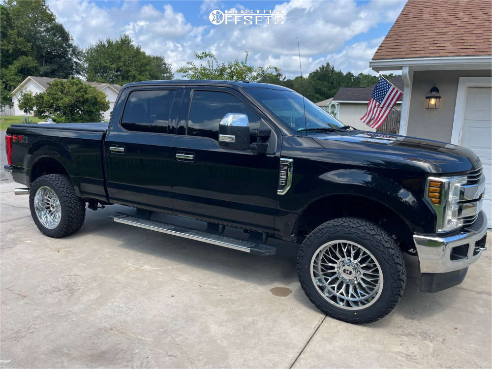 2018 Ford F-250 Super Duty with 22x10 -19 Vision Riot and 35/12.5R22 ...