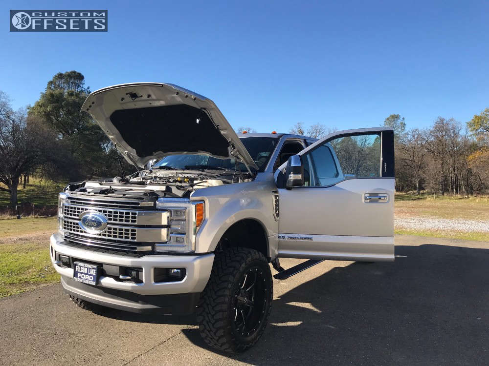 2017 Ford F-350 Super Duty with 22x10 -24 Fuel Maverick D538 and 37/12 ...