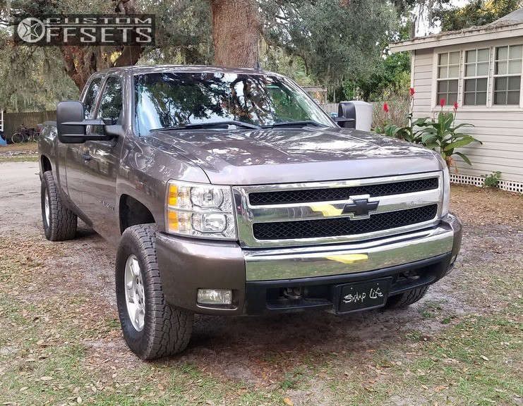 2008 Chevrolet Silverado 1500 with 17x7.5 31 OEM Wheels Spaced Out ...