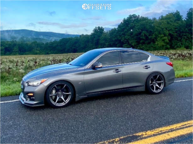 2015 INFINITI Q50 with 19x10.5 22 Kansei Tandem and 245/45R19 Nokian ...
