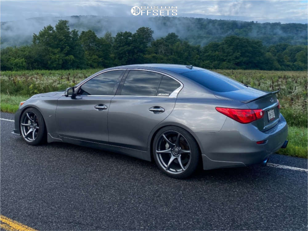 2015 INFINITI Q50 with 19x10.5 22 Kansei Tandem and 245/45R19 Nokian ...
