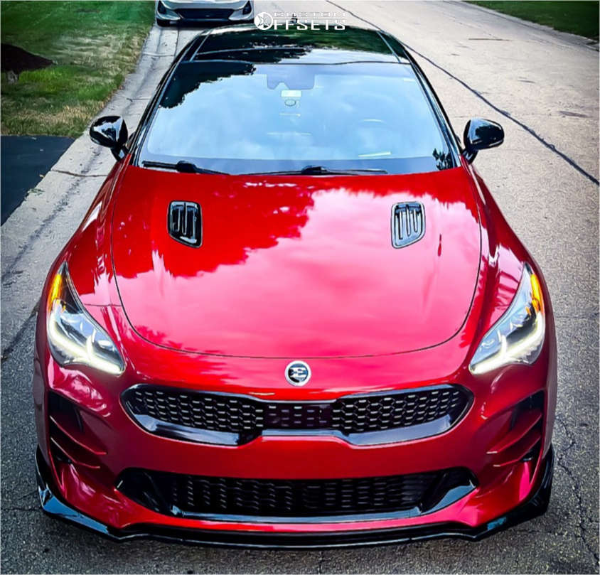 2019 Kia Stinger with 20x9 30 Aodhan Aff7 and 245/35R20 Arroyo Grand Sport A/s and Lowering ...