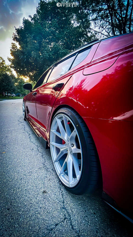 2019 Kia Stinger with 20x9 30 Aodhan Aff7 and 245/35R20 Arroyo Grand Sport A/s and Lowering ...