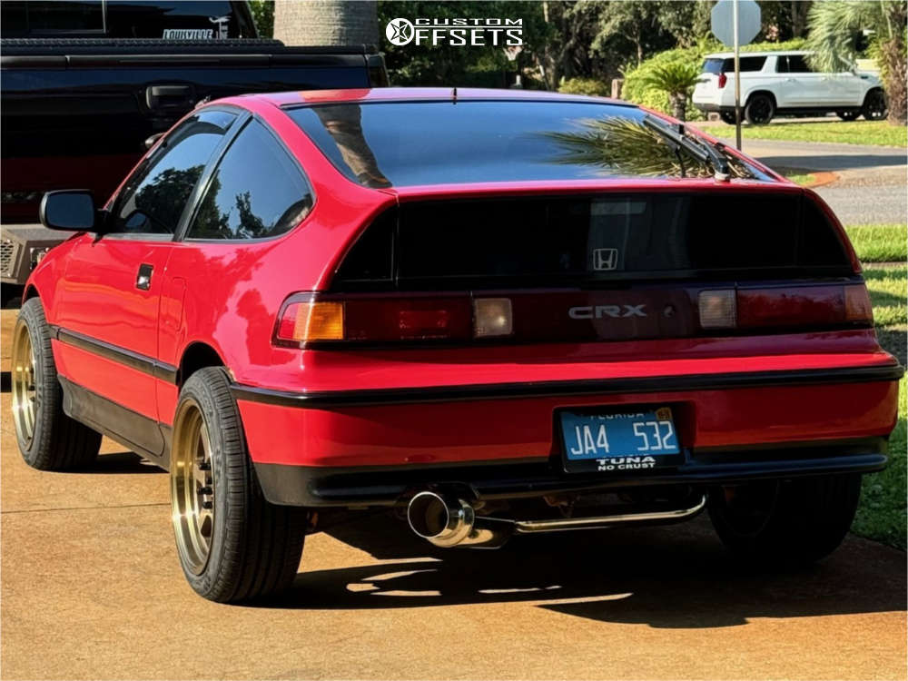 1991 Honda CRX with 16x8 20 MST Time Attack and 205/45R16 Lexani Lxtr ...