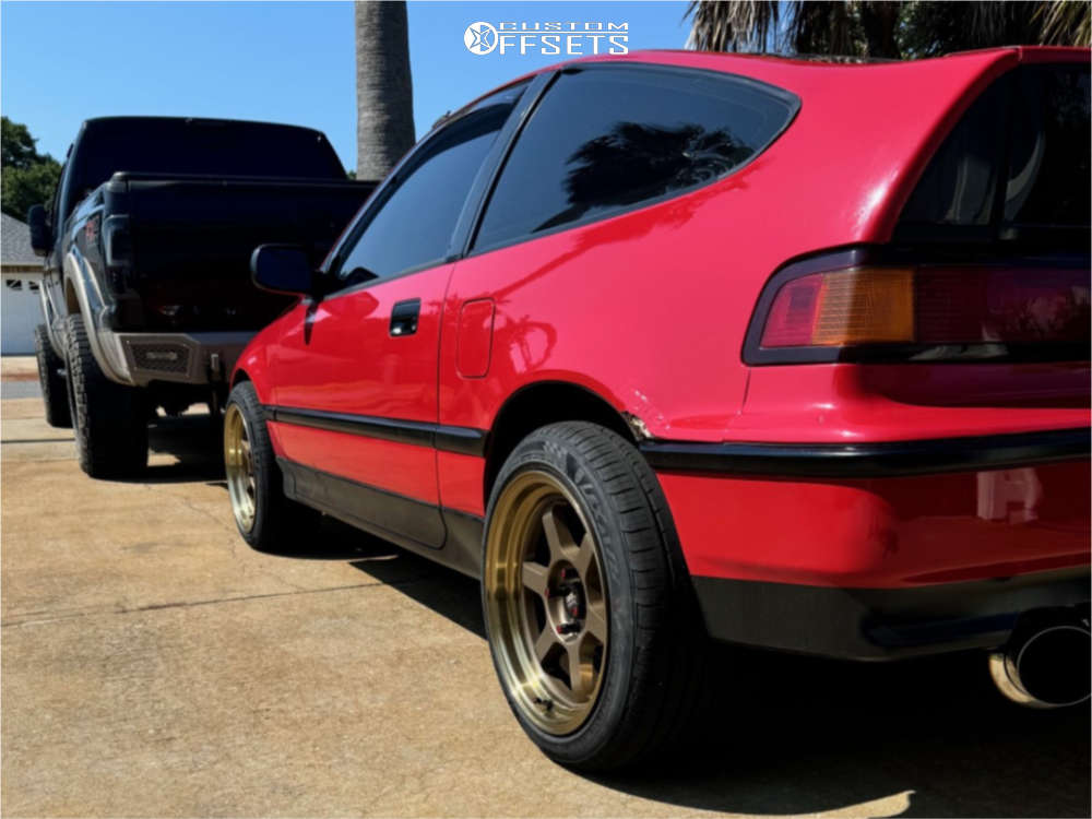 1991 Honda CRX with 16x8 20 MST Time Attack and 205/45R16 Lexani Lxtr ...