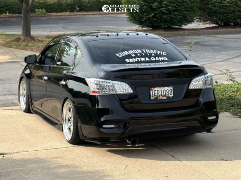 2019 Nissan Sentra with 18x8.5 35 Aodhan Ds05 and 215/35R18 Lexani ...