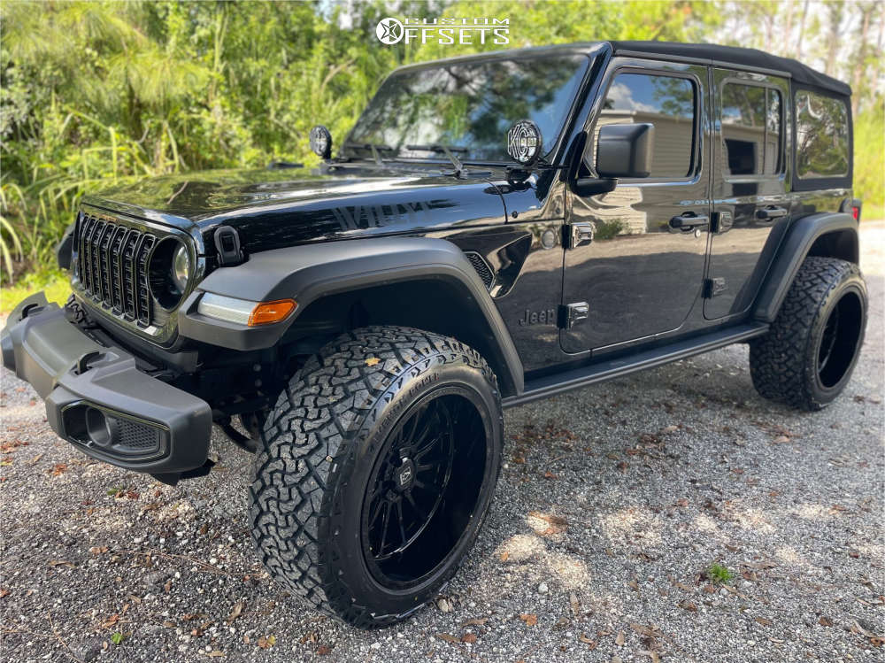 2024 Jeep Wrangler with 22x12 -44 Axe Offroad Chronus and 35/12.5R22 Venom Power Terra Hunter X ...