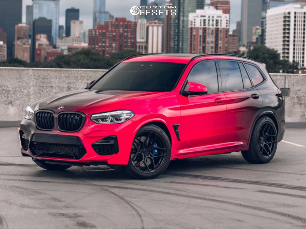 2023 BMW X3 with 20x10 25 Rohana Rfx11 and 265/45R20 Nitto Nt01 and Stock | Custom Offsets