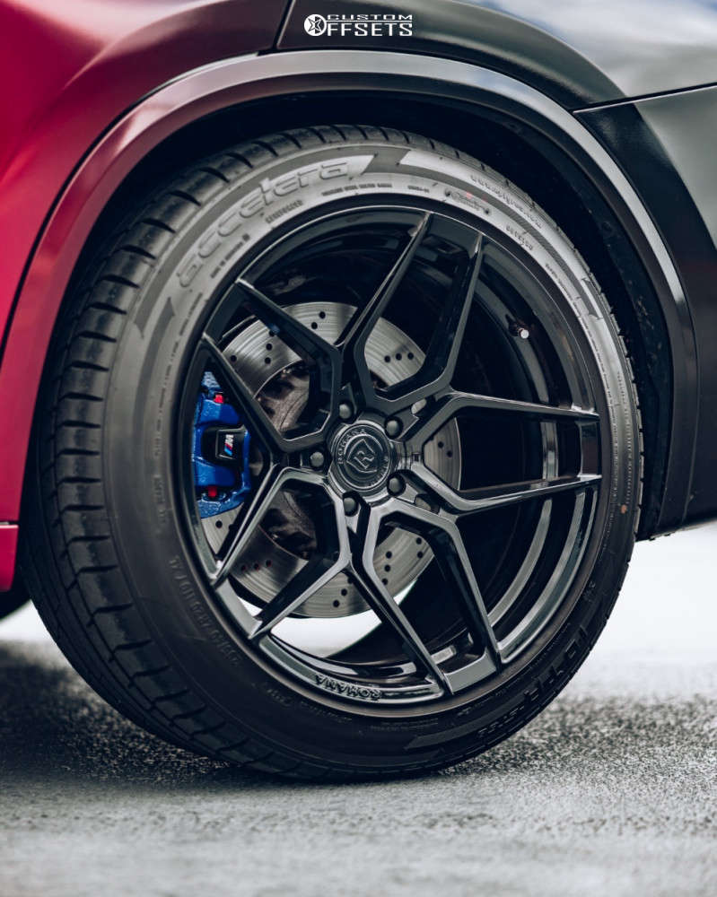 2023 BMW X3 with 20x10 25 Rohana Rfx11 and 265/45R20 Nitto Nt01 and Stock | Custom Offsets