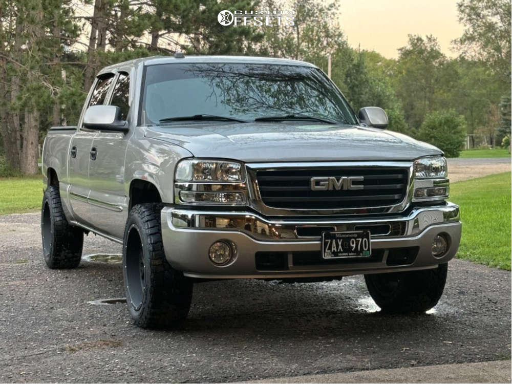 2005 GMC Sierra 1500 with 20x10 -25 Vision Rocker and 275/55R20 Falken ...