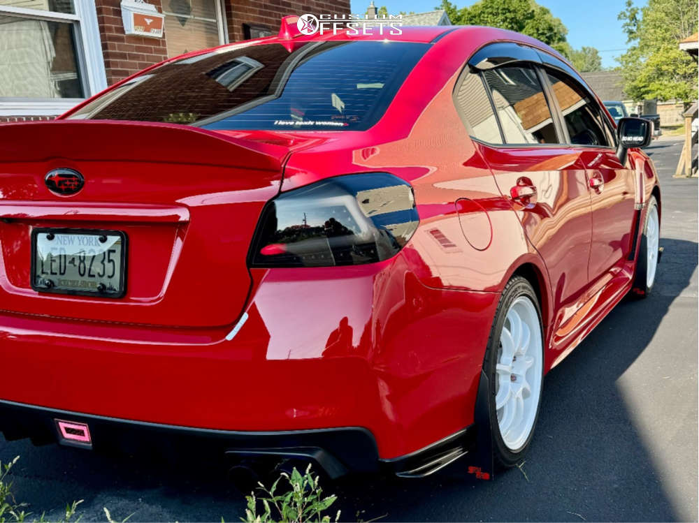 2021 Subaru WRX with 18x8.5 47 Work D9r and 245/45R18 Dunlop Sport Maxx ...