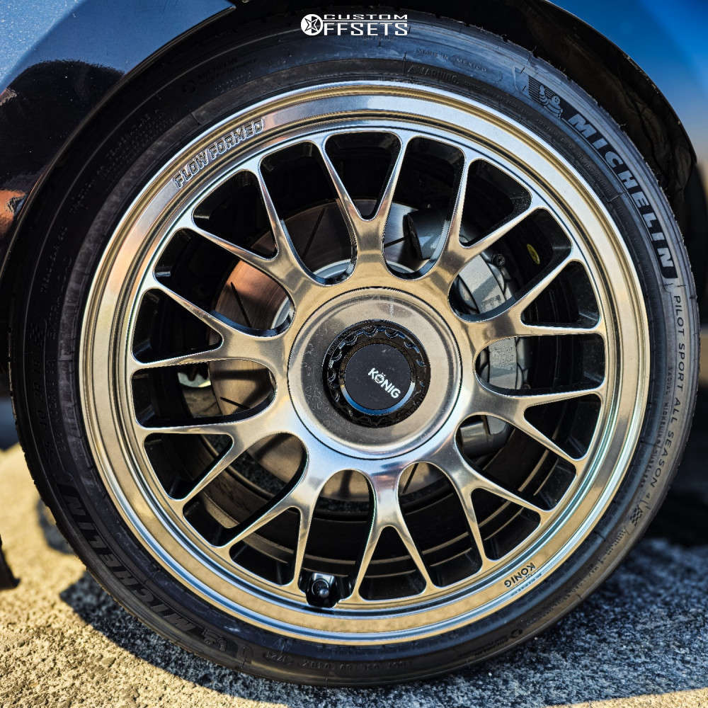 2011 BMW 135i with 18x8.5 32 Konig Mrk1 and 235/40R18 Michelin Pilot ...