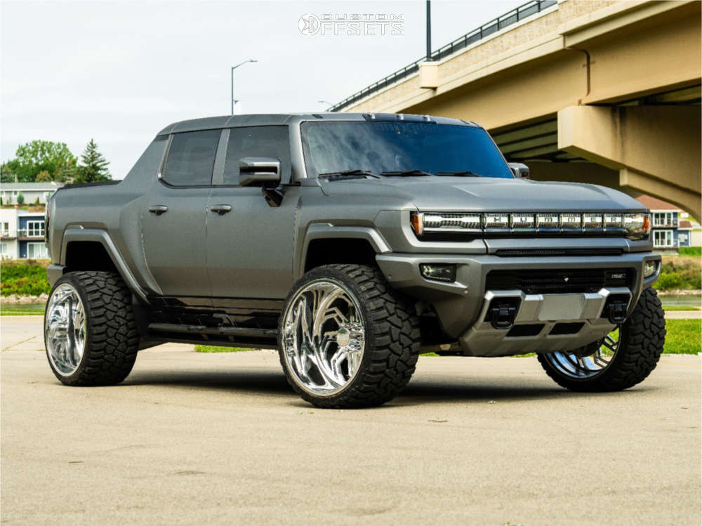 2024 GMC Hummer EV Pickup with 26x16 -101 ARKON FORGED Miami and 35/16 ...