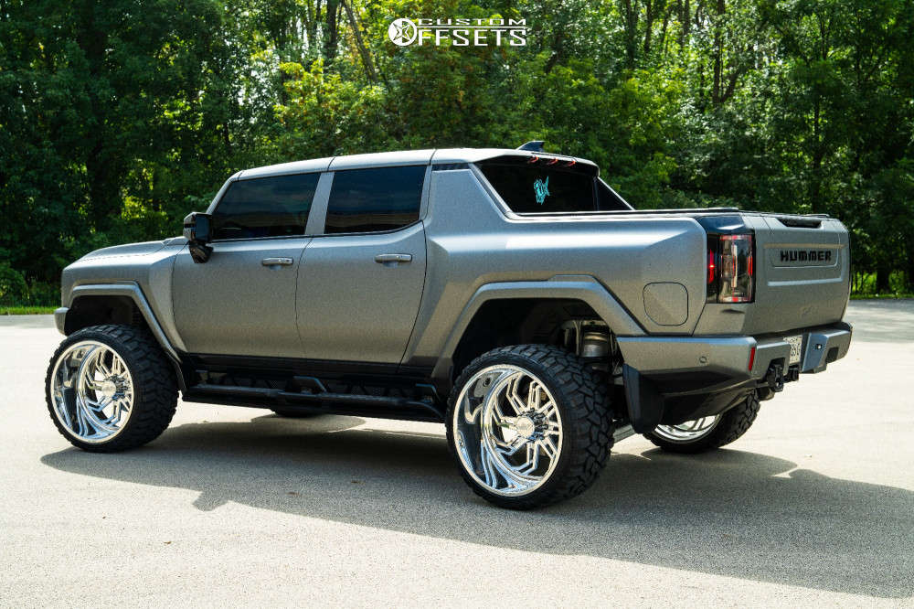 2024 GMC Hummer EV Pickup with 26x16 -101 ARKON FORGED Miami and 35/16 ...