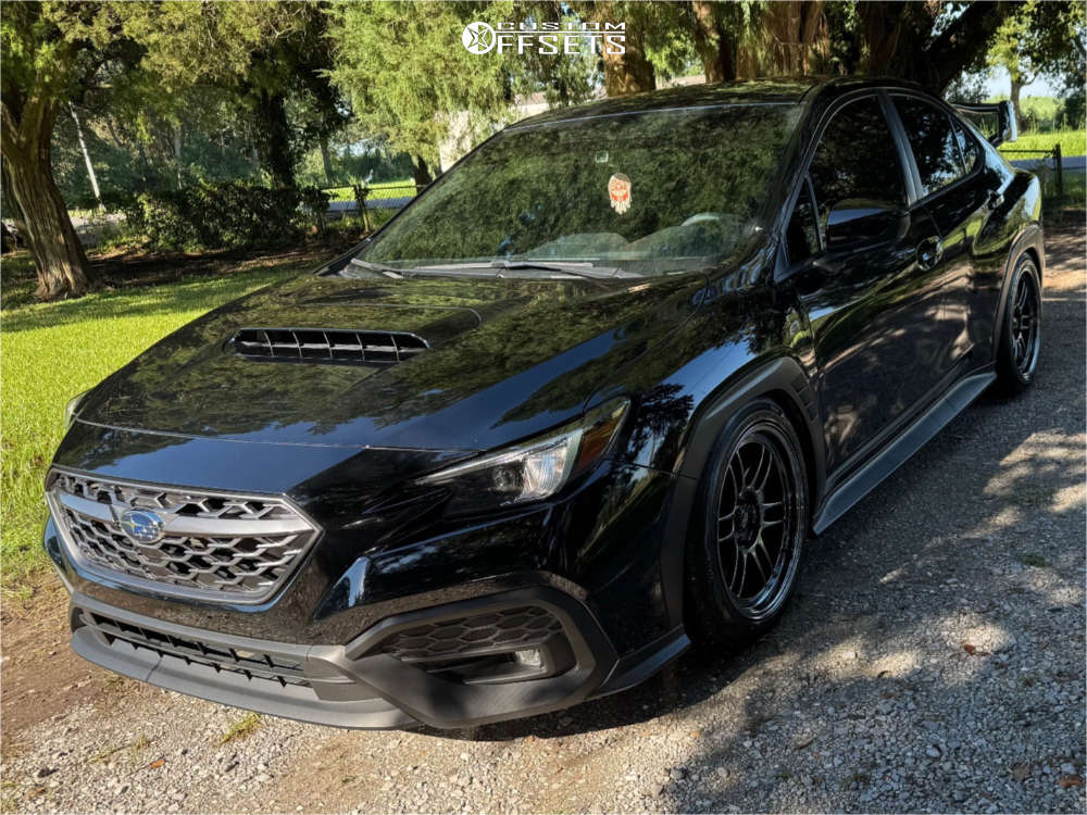 2022 Subaru WRX with 18x9.5 38 Enkei Rpf1 and 255/40R18 Hankook Ventus ...