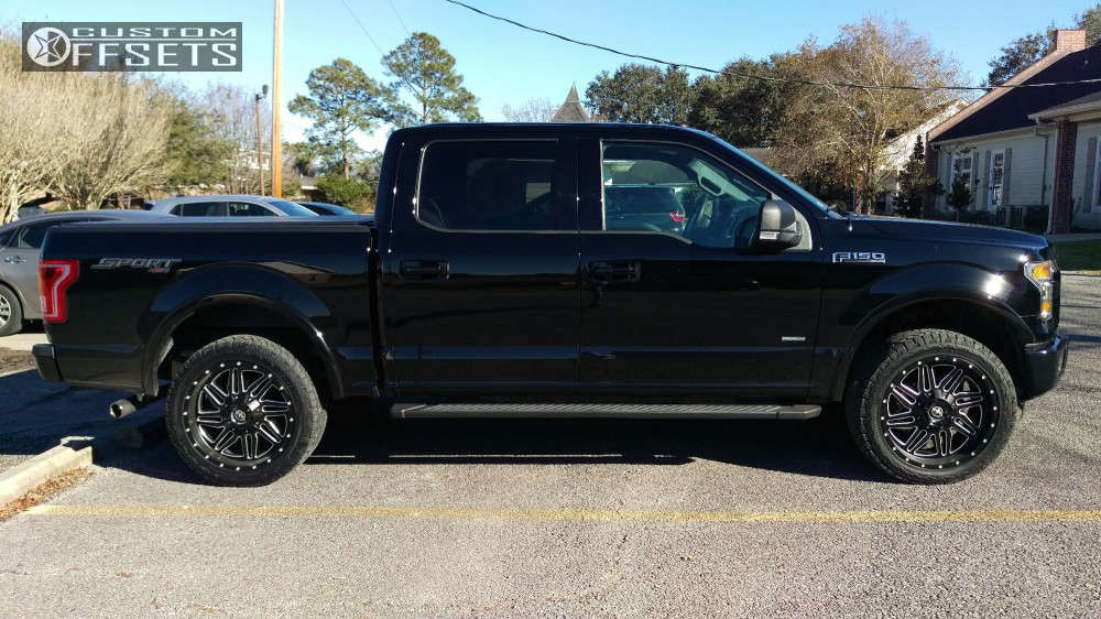 2016 Ford F-150 with 22x10 20 XF Offroad Xf-201 and 305/45R22 Hankook Dynapro At-m and Leveling ...