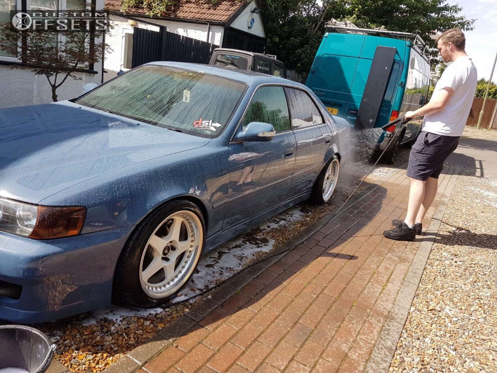 1997 Toyota Chaser with 18x9.5 18 Work Amkread Am1 and 225/40R18 Falken ...