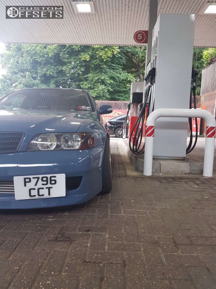 1997 Toyota Chaser with 18x9.5 18 Work Amkread Am1 and 225/40R18 Falken ...