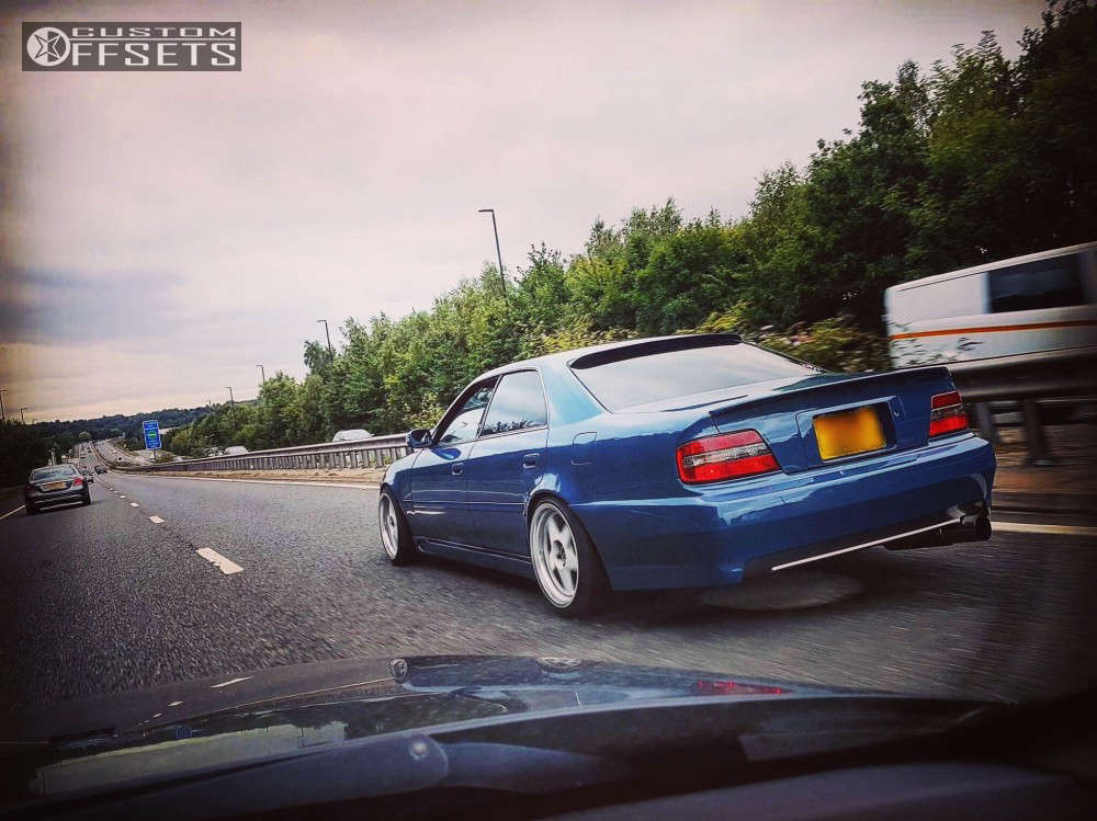 1997 Toyota Chaser with 18x9.5 18 Work Amkread Am1 and 225/40R18 Falken ...