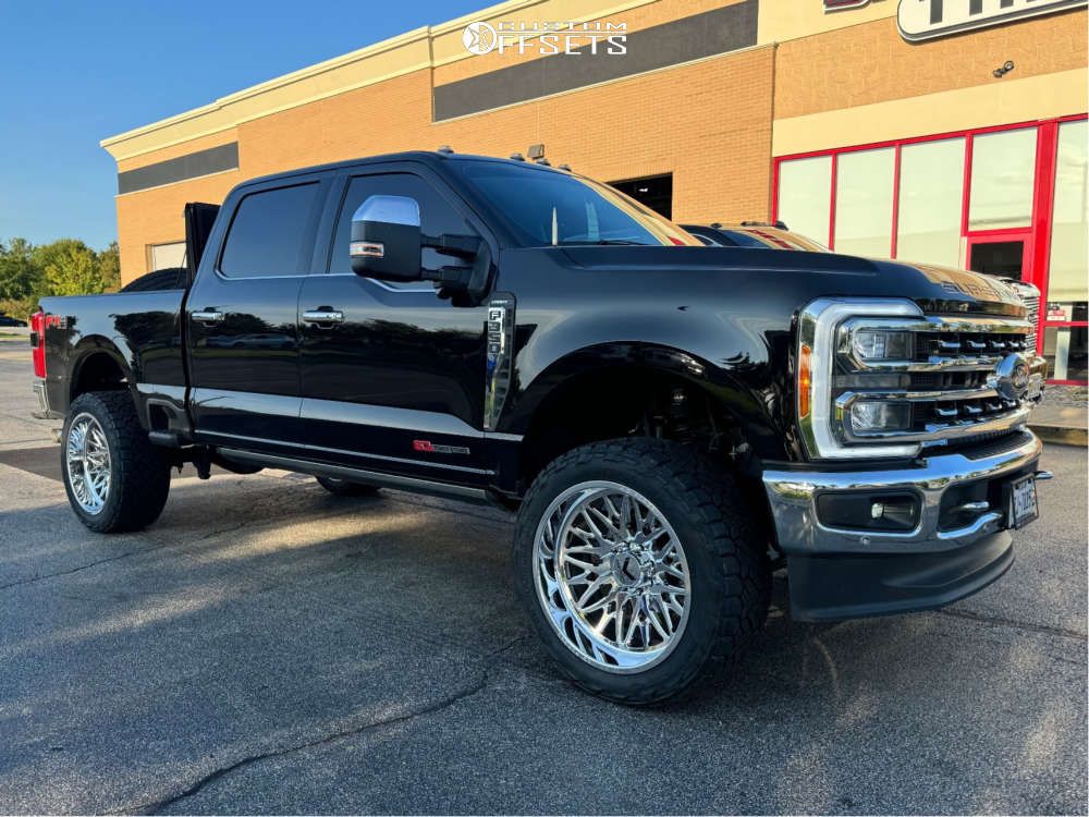 2023 Ford F-350 Super Duty with 24x12 -44 KG1 Forged Trident and 325 ...