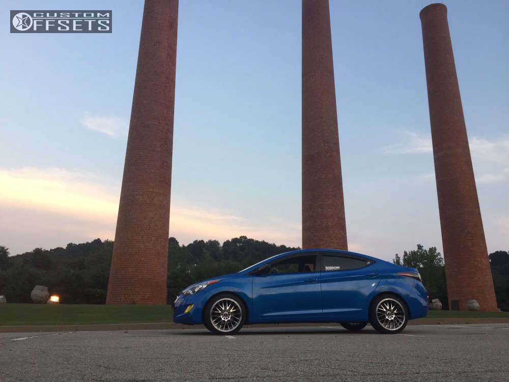 2013 Hyundai Elantra with 18x8.5 30 STR 514 and 205/30R18 Yokohama and ...