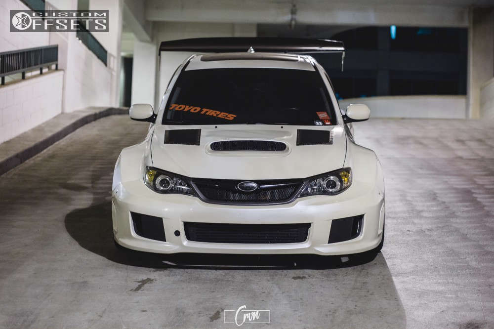 2011 Subaru WRX with 18x13 -13 CCW Lm5t and 335/30R18 Toyo Tires Proxes ...