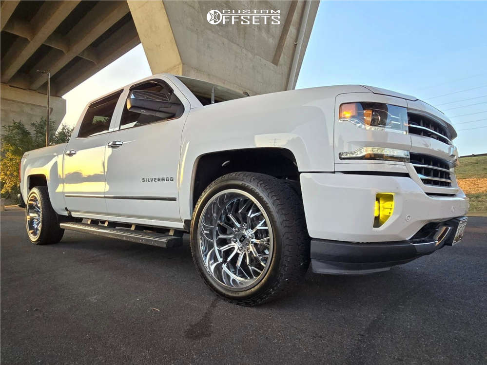 2017 Chevrolet Silverado 1500 with 22x10 -19 Vision Riot and 285/55R22 ...