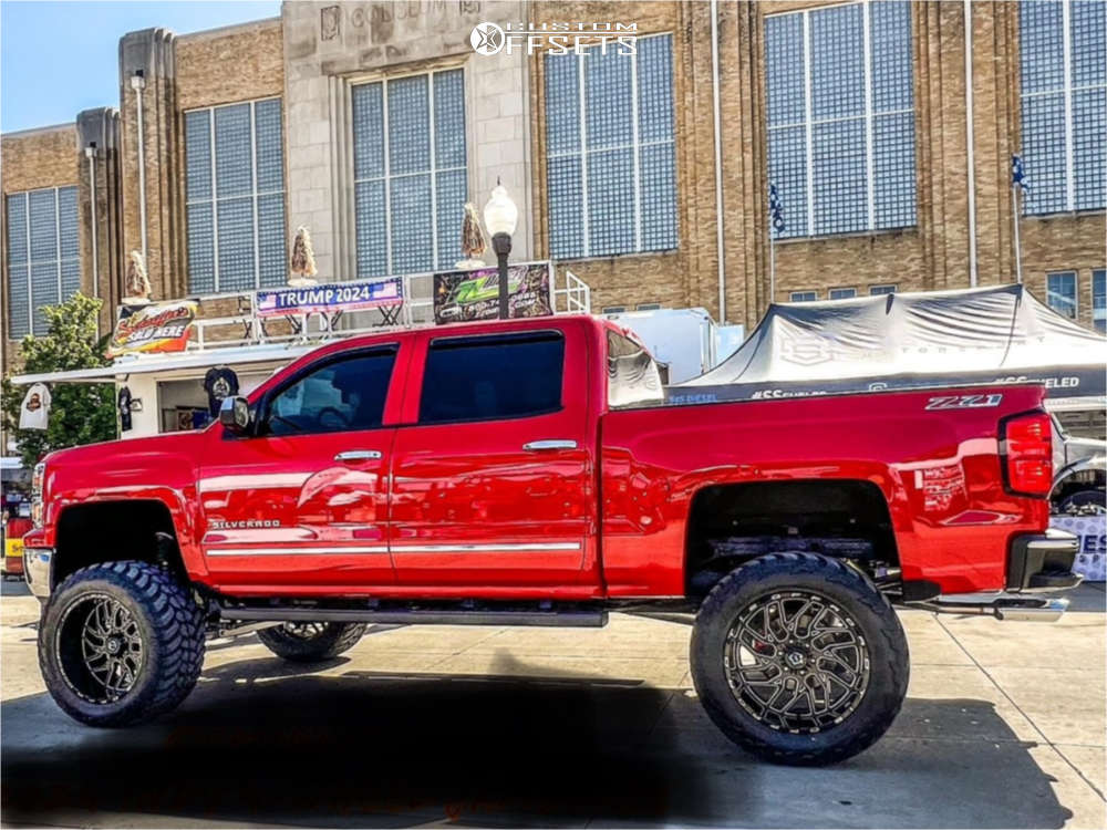 2014 Chevrolet Silverado 1500 with 22x12 -44 TIS 544BM and 37/13.5R22 AMP Mud Terrain Attack Mt ...