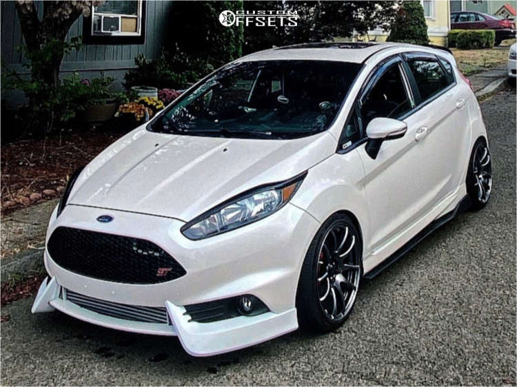 2019 Ford Fiesta with 17x8 35 Vors Tr4 and 205/40R17 Kumho Ecsta PA51 ...