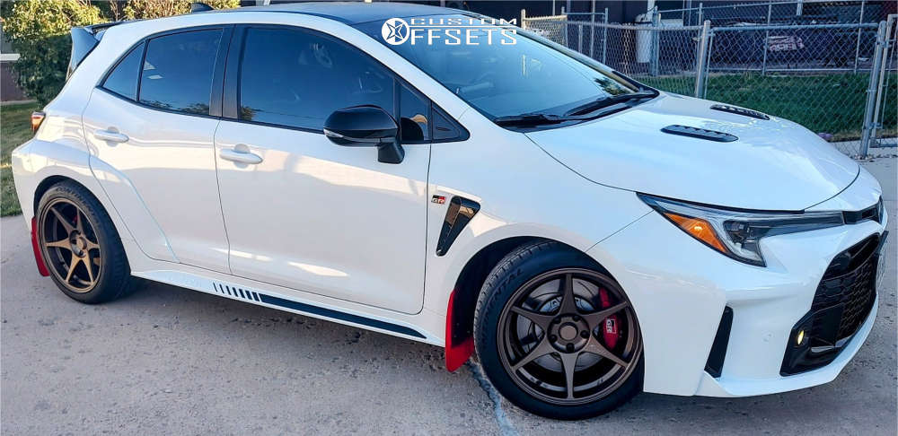 2024 Toyota GR Corolla with 18x9.5 22 Stage Wheels Knight and 255/40R18 ...