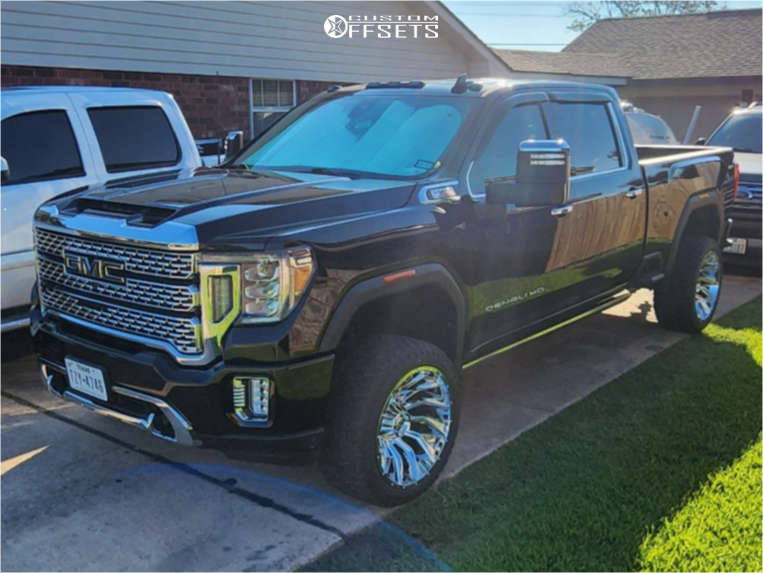 2021 GMC Sierra 2500 HD with 22x12 -44 XF Offroad Xf-224 and 33/12.5R22 ...