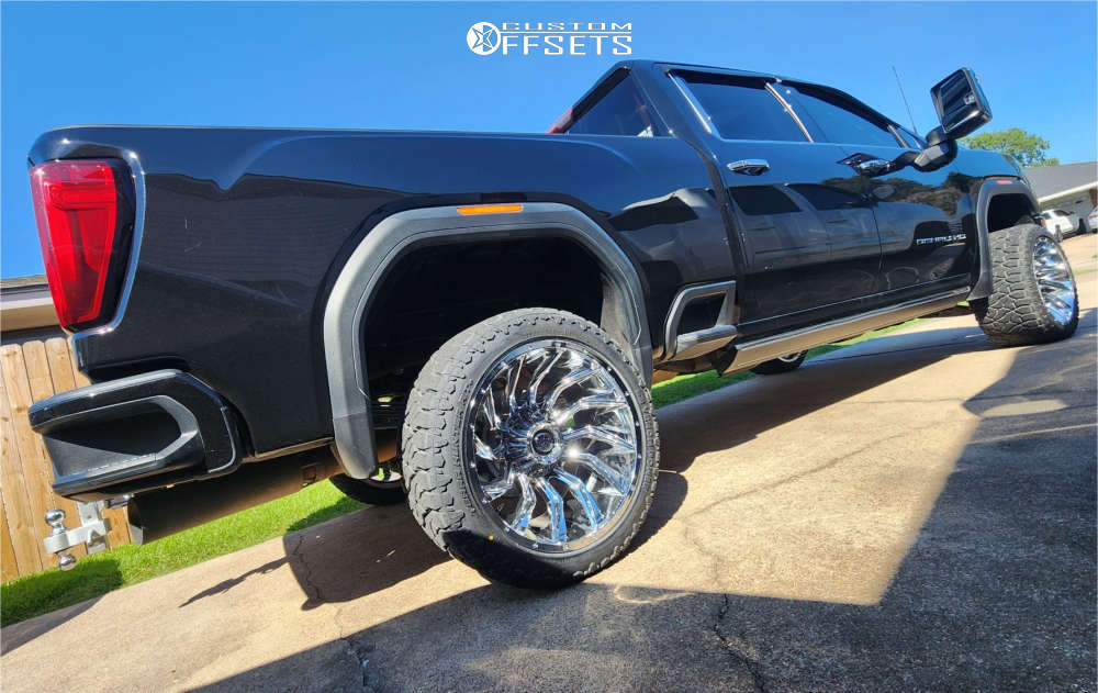 2021 GMC Sierra 2500 HD with 22x12 -44 XF Offroad Xf-224 and 33/12.5R22 ...