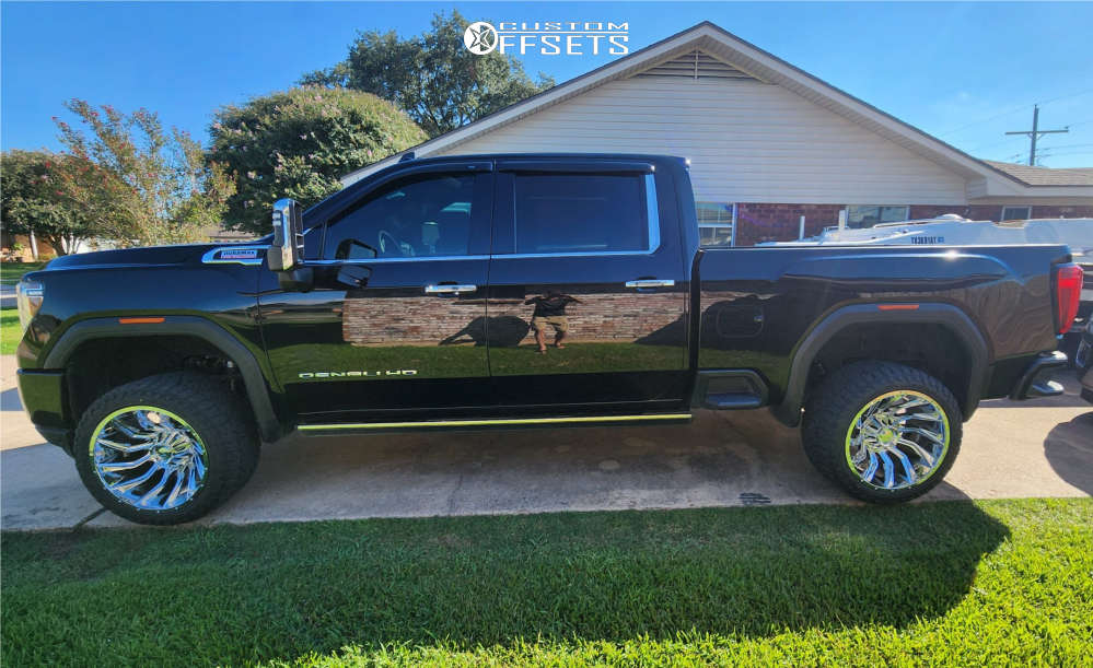 2021 GMC Sierra 2500 HD with 22x12 -44 XF Offroad Xf-224 and 33/12.5R22 ...