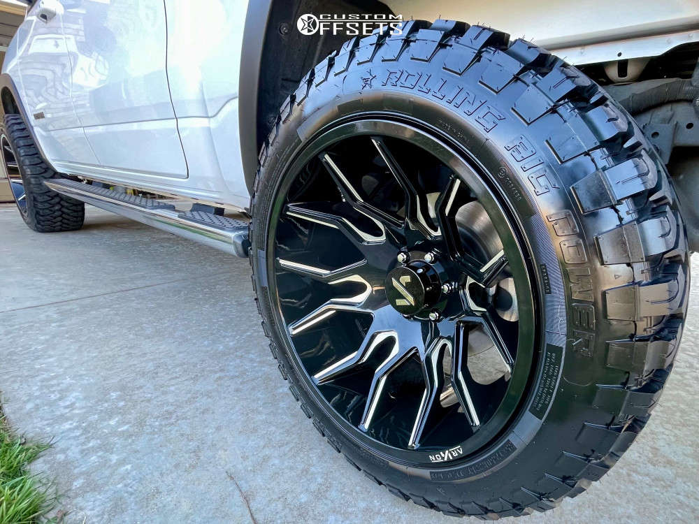 2021 Ram 1500 with 22x12 -51 ARKON OFF-ROAD Roosevelt and 35/12.5R22 ...