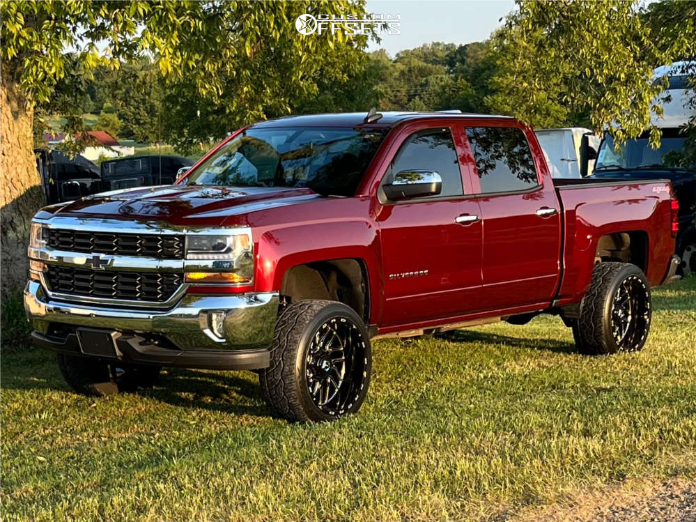 2016 Chevrolet Silverado 1500 with 22x12 -44 TIS 544bm and 305/50R22 ...