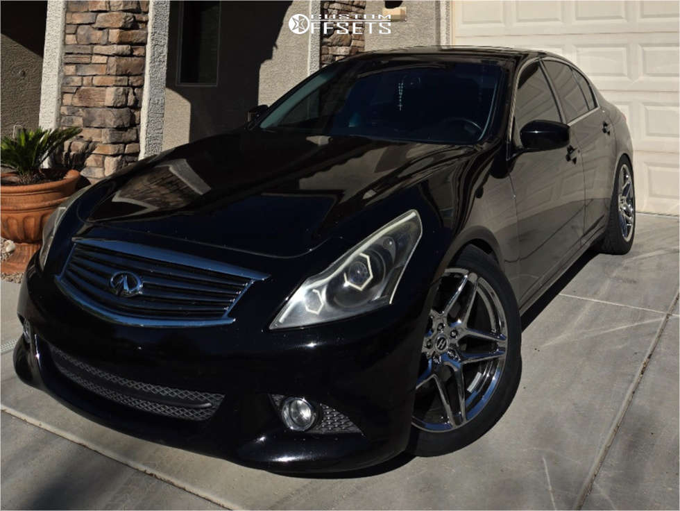 2011 INFINITI G37 with 19x8.5 35 Heritage Ebisu Monoc and 245/45R19 ...