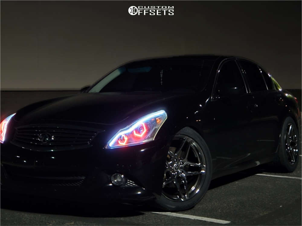 2011 INFINITI G37 with 19x8.5 35 Heritage Ebisu Monoc and 245/45R19 ...