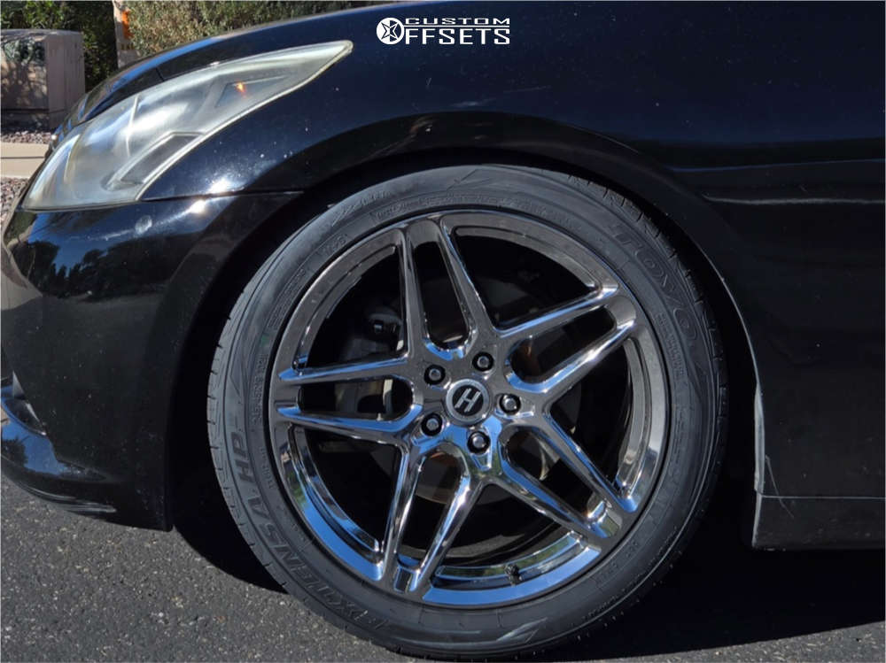 2011 INFINITI G37 with 19x8.5 35 Heritage Ebisu Monoc and 245/45R19 ...