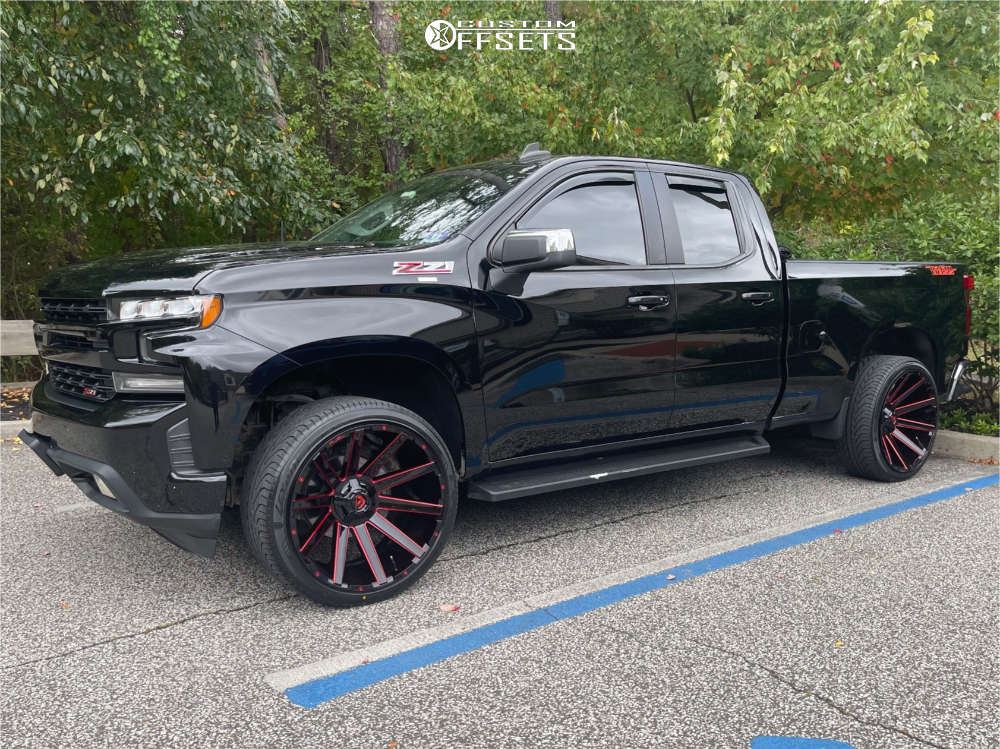 2019 Chevrolet Silverado 1500 with 24x12 -44 Fuel Contra and 305/35R24 ...